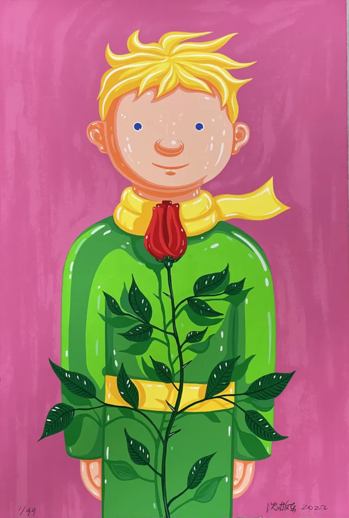 Little Prince & Rose Flower Print by Shen Jingdong – YangGallery